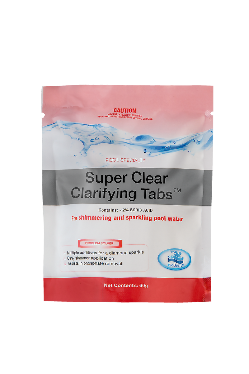 BioGuard Super Clear Clarifying Tabs – 60g Tablets for Sparkling Pool ...